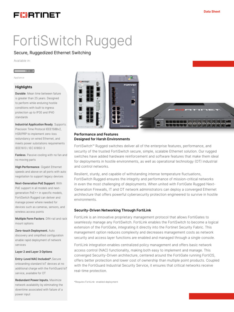 Ethernet Switch - FortiSwitchRugged FSR-112D-POE | PDF | I Pv6 ...