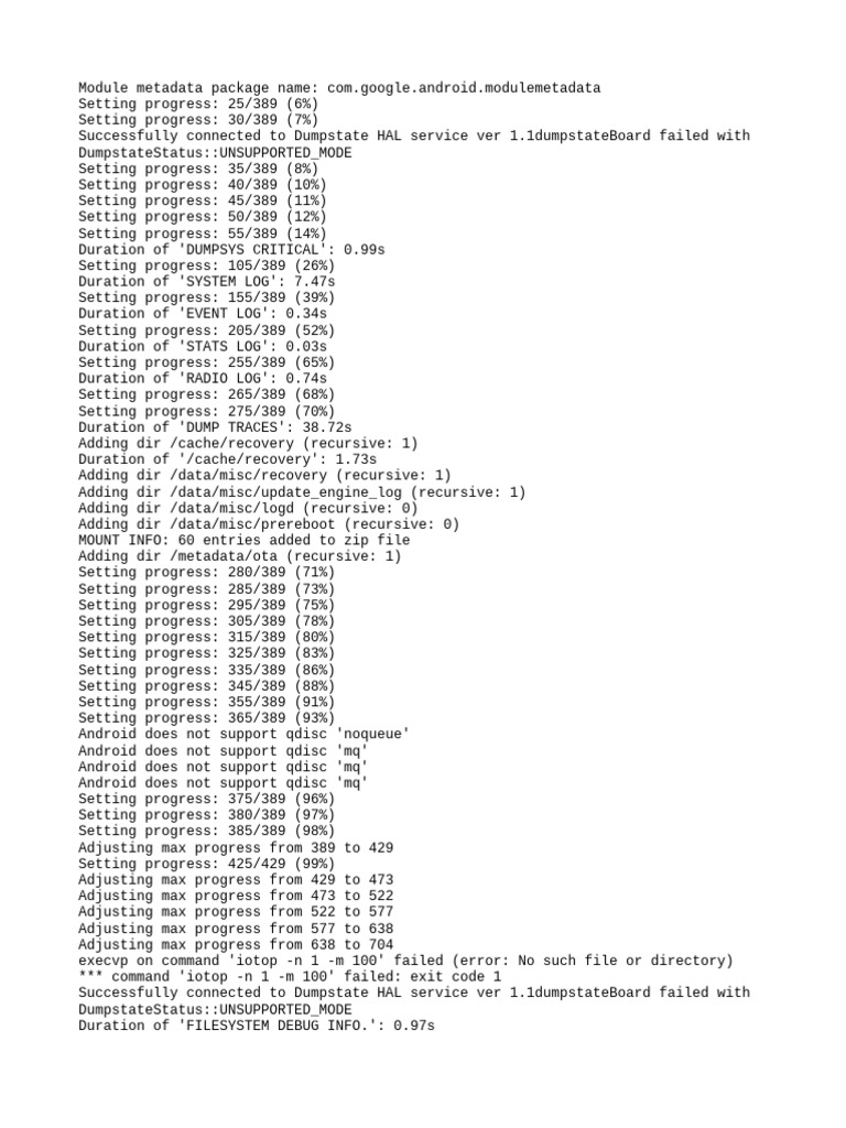 Dumpstate 2025 02 22 00 09 26 Dumpstate - Log 14959 | PDF | Computer ...