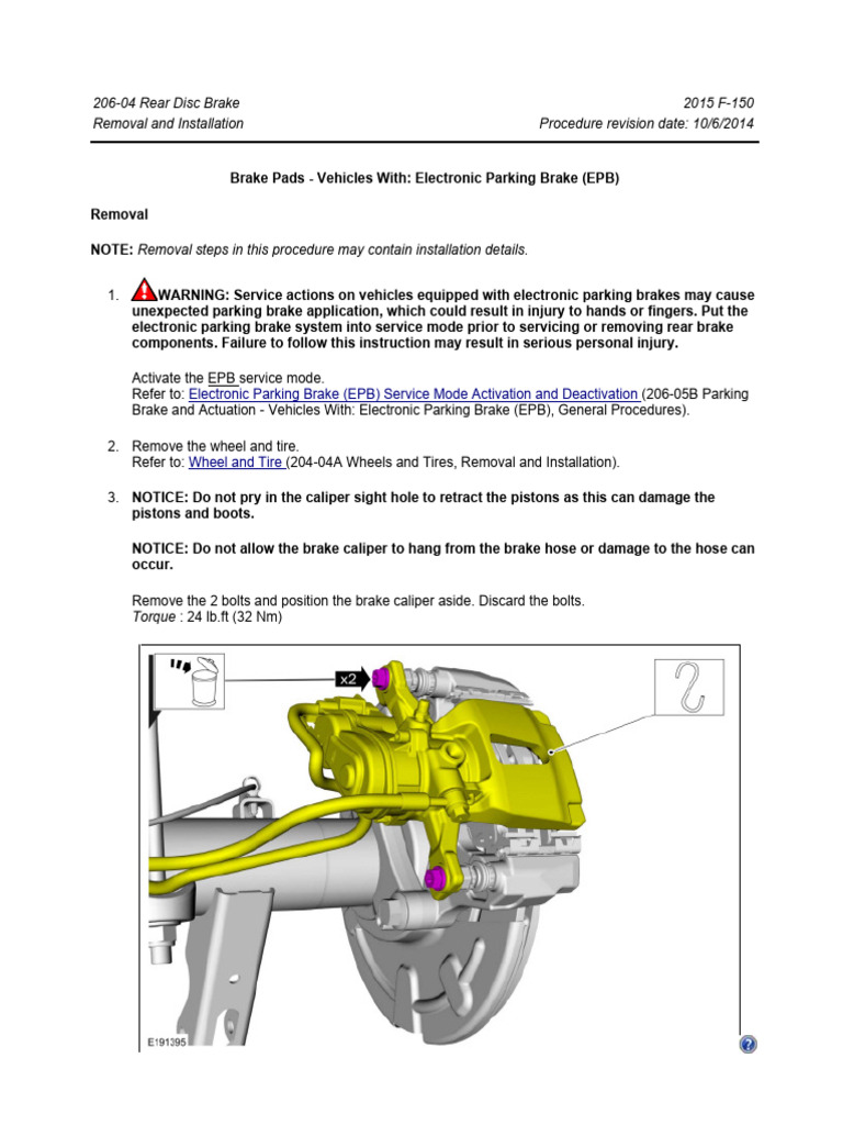 206-04 Rear Disc Brake Pads W-EPB | PDF