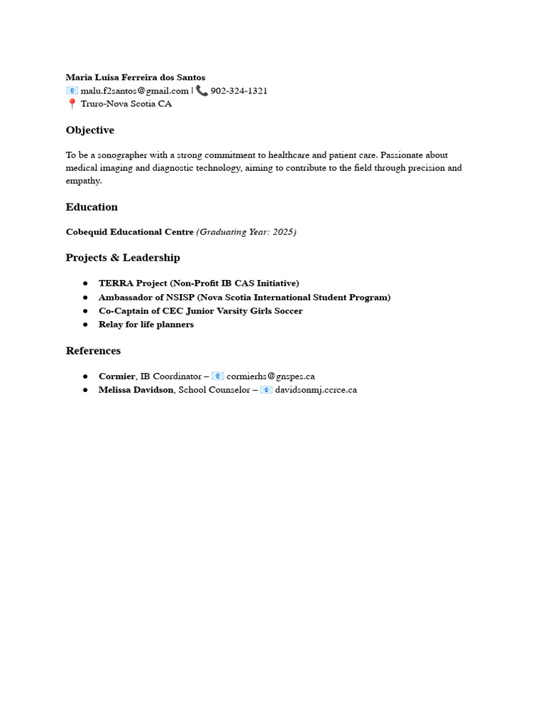 Objective: (Graduating Year: 2025) | PDF