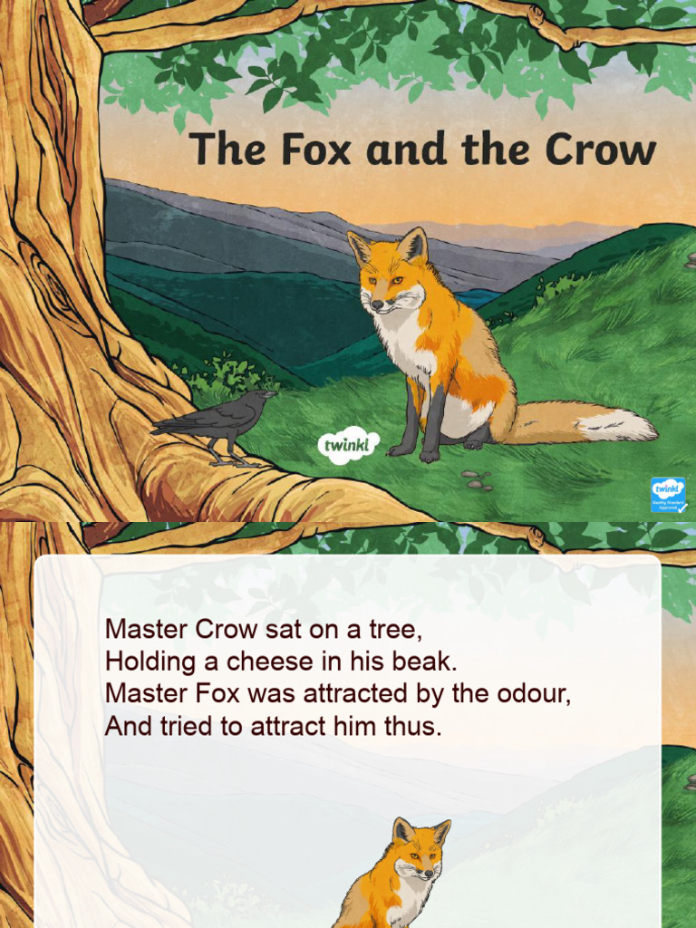Aesops Fables The Crow and The Fox Powerpoint - Ver - 1 | PDF