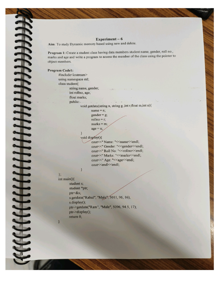 Experiment 6 OOPS | PDF