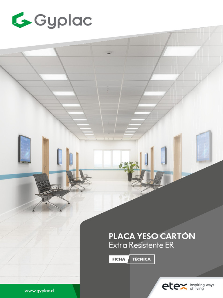 Yeso Carton Er Gyplac - Ficha Tecnica | PDF | Tornillo | Papel