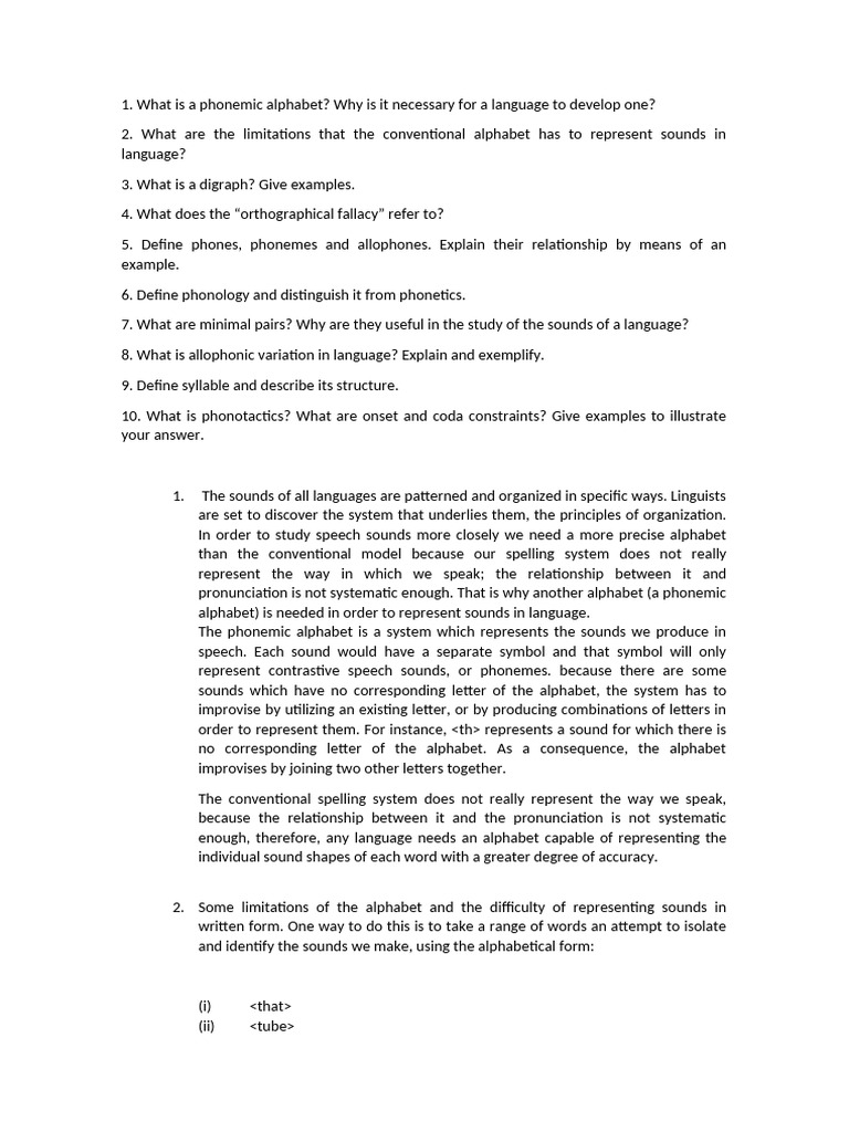 Unit 7 - Phonetics and Phonology | PDF | Syllable | Phoneme