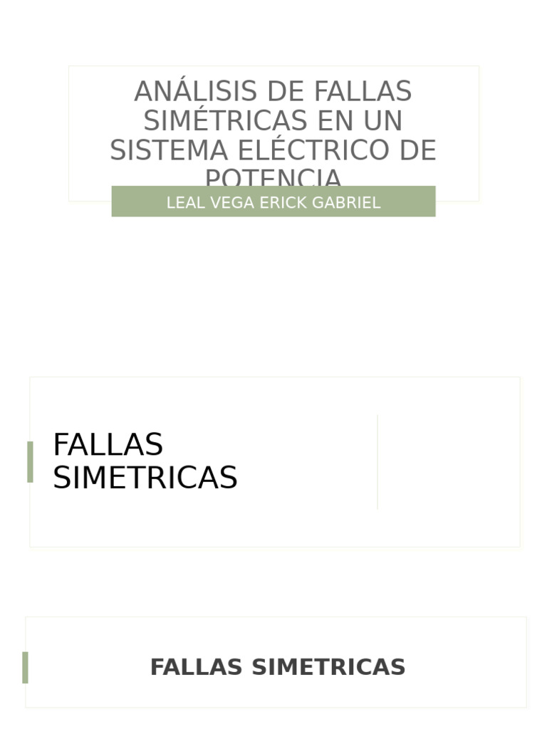 Análisis de Fallas Simétricas en Un Sistema Eléctrico | PDF | Red ...