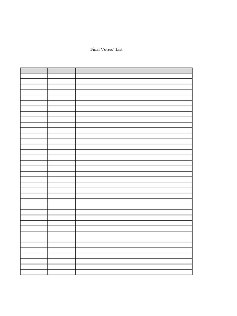 Final List of Voters-2012 DHK | PDF