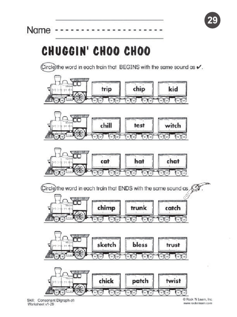 Consonant Trigraphs Worksheet | PDF