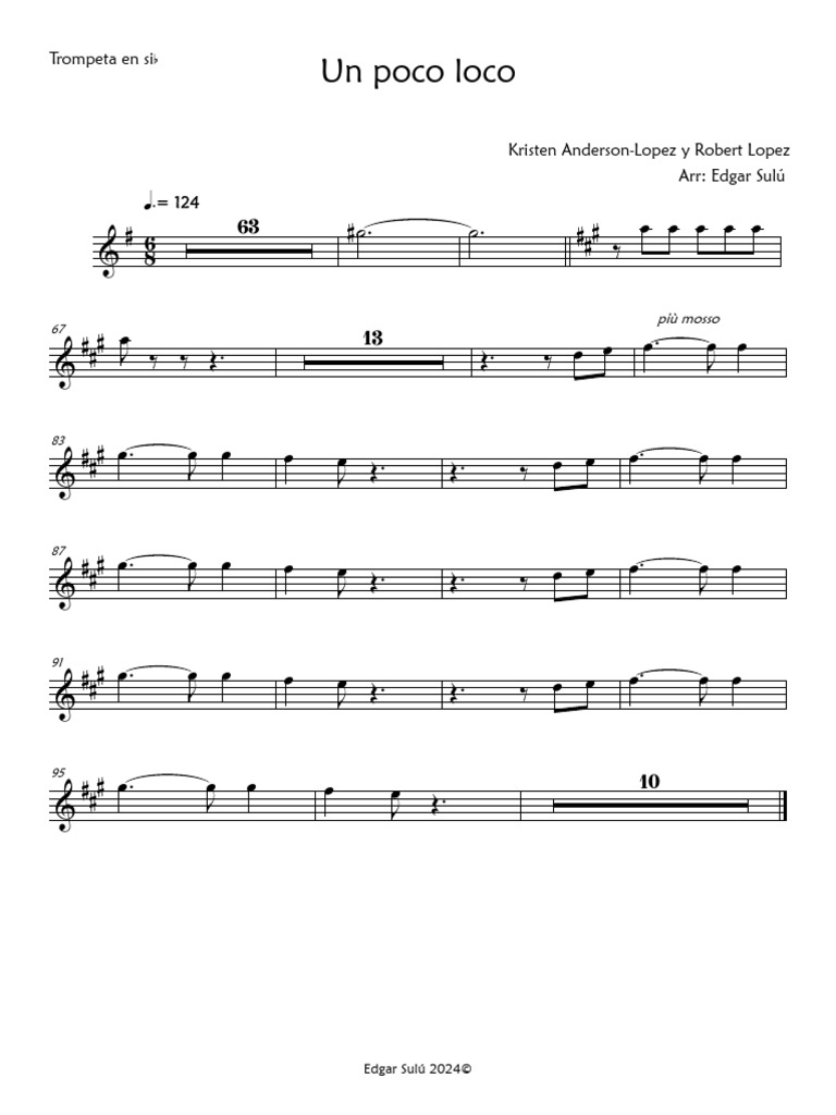 Un Poco Loco Trumpet Sheet Music | PDF