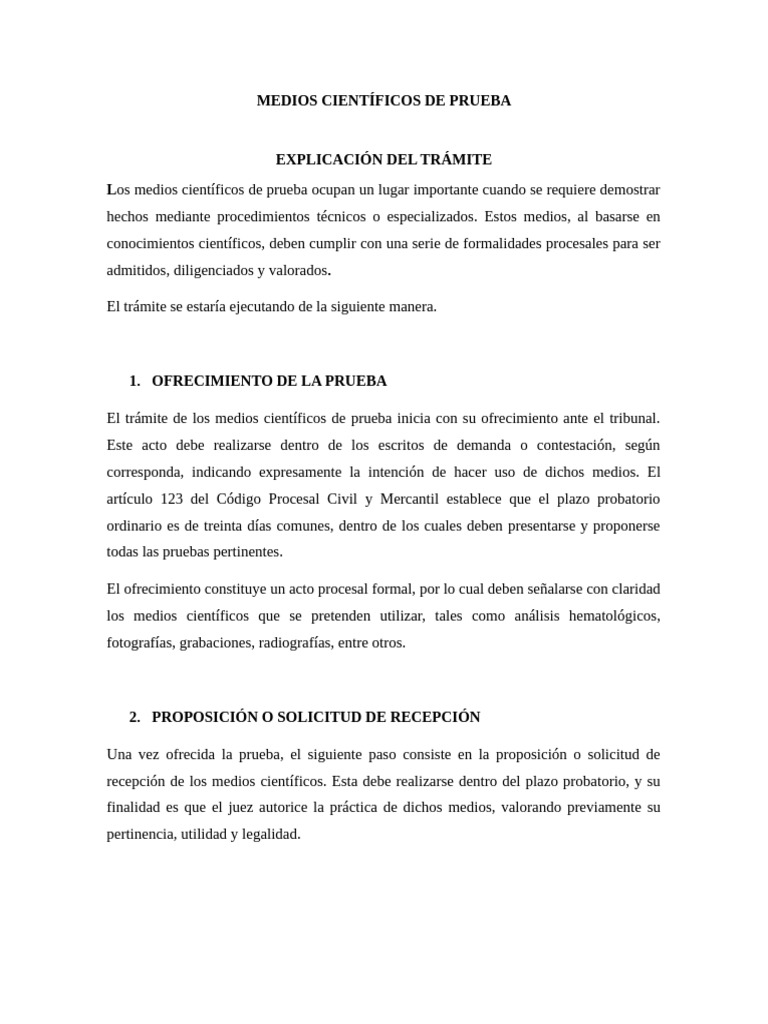 Medios Científicos de Prueba en Juicios | PDF | Testigo experto | Ley ...