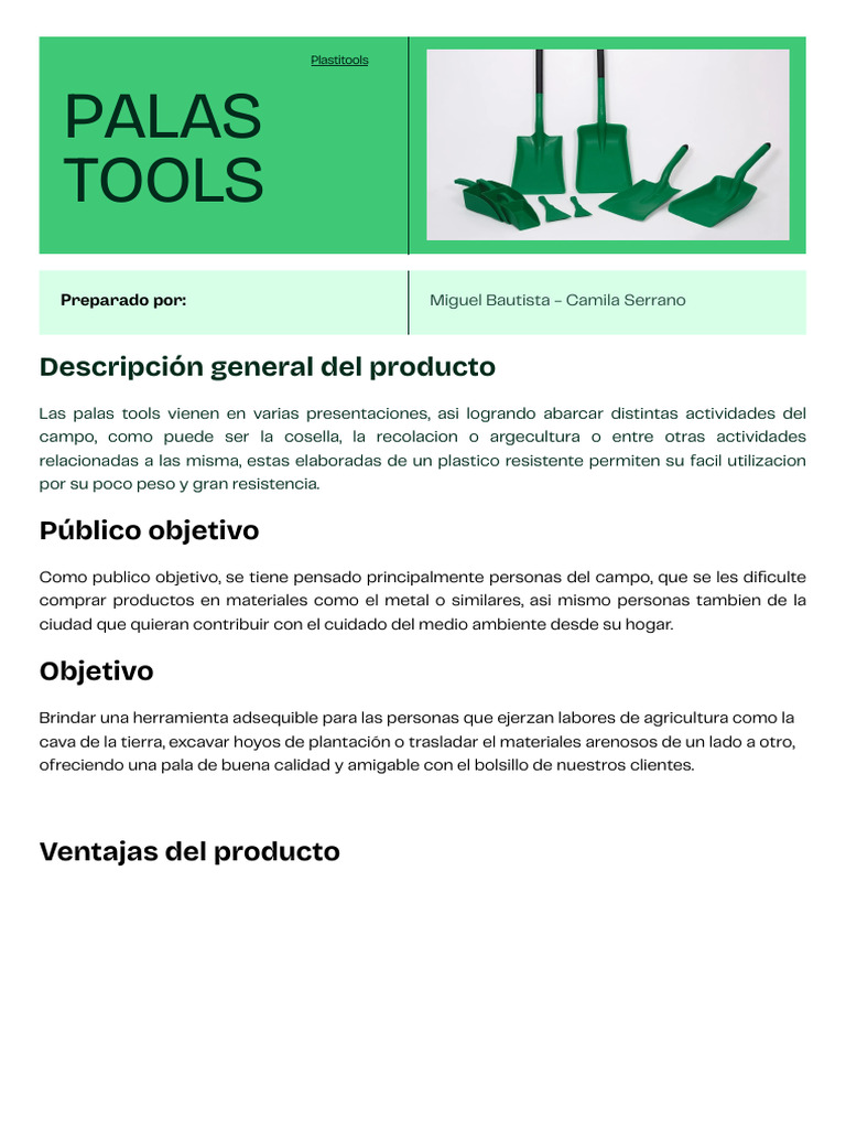 Palas Tools: Herramientas Agrícolas Asequibles | PDF