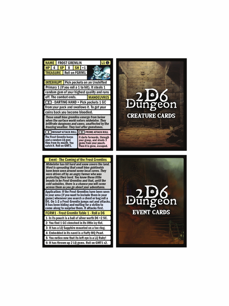2d6 Frost Gremlin Event A4 | PDF