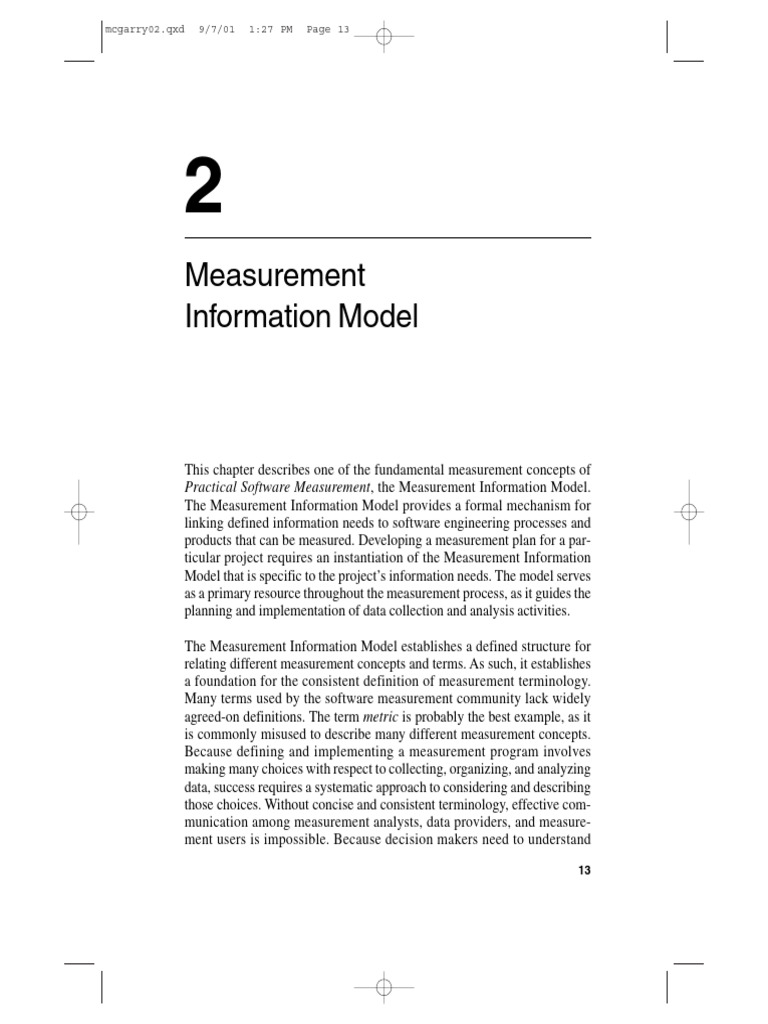 LO Leitura 2 PSM - LivroMcGarry - Cap02 Information Model | PDF | Level Of Measurement | Information