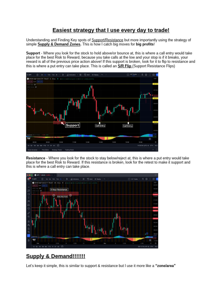 Easiest Strategy That I Use Every Day To Trade | PDF | Day Trading ...