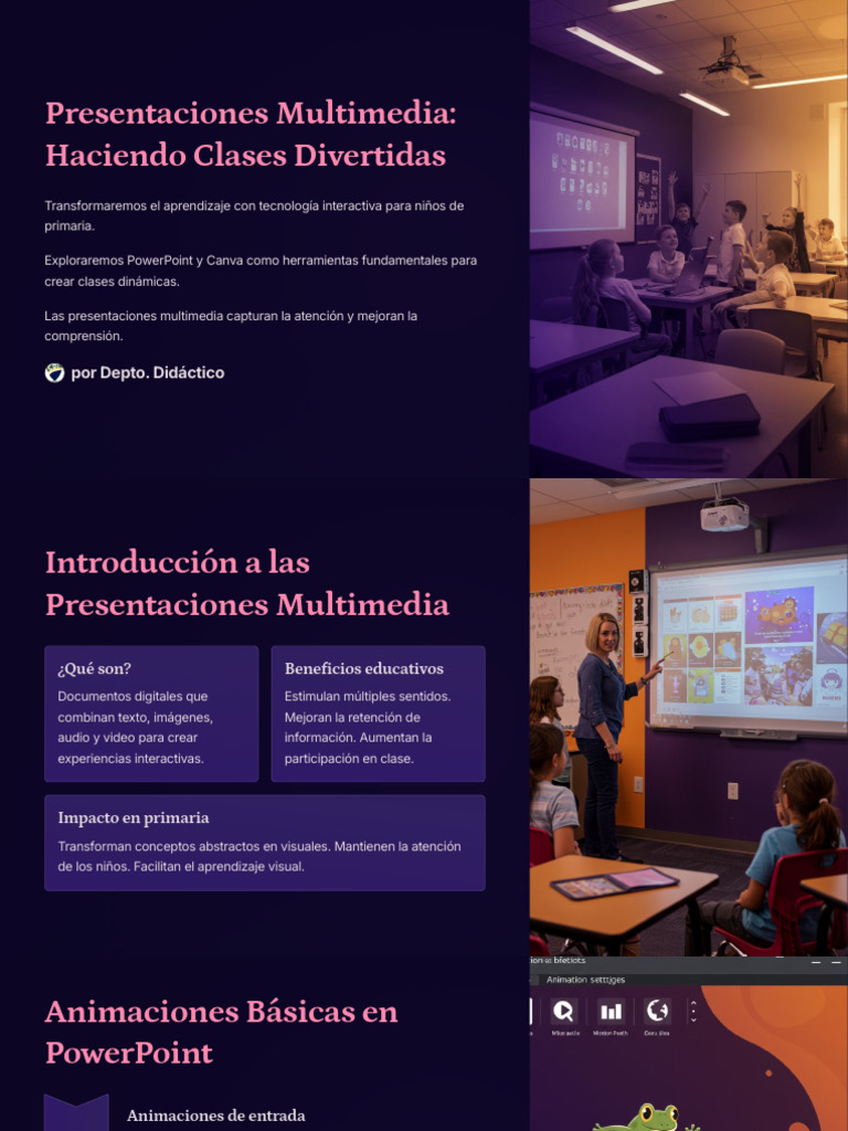 Presentaciones Multimedia Haciendo Clases Divertidas | PDF | Multimedia | Microsoft PowerPoint
