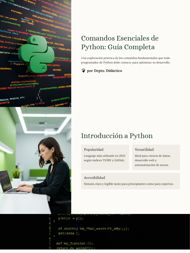 Comandos Esenciales de Python Guia Completa | PDF | Python (lenguaje de ...