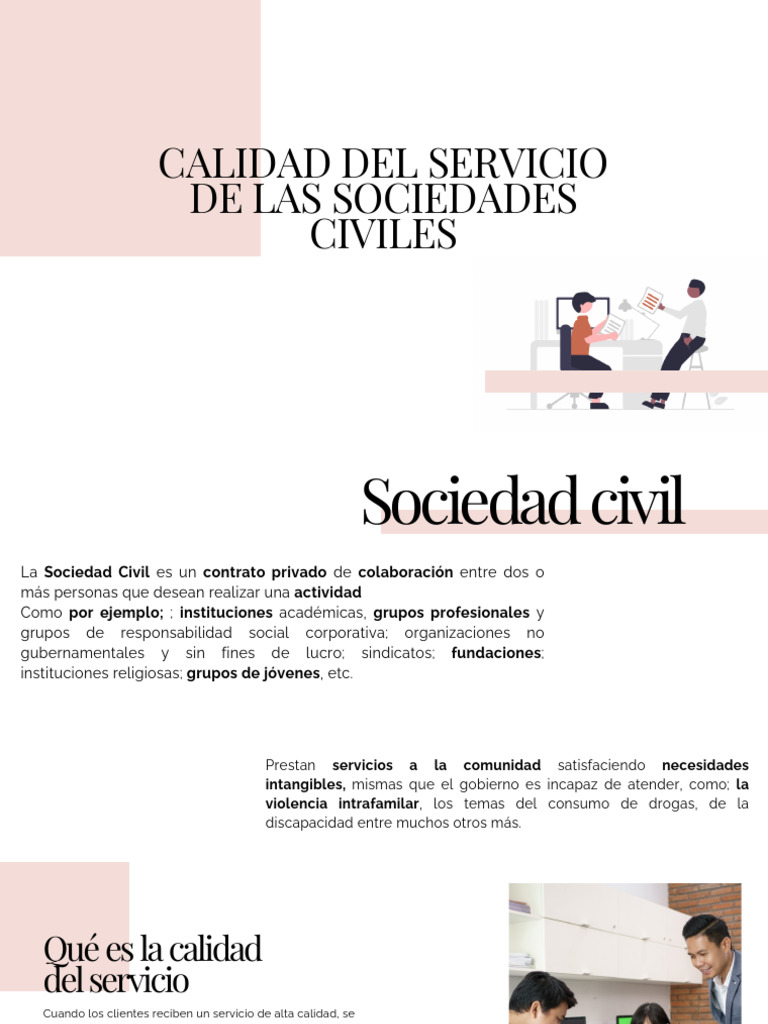 Calidad del Servicio en Sociedades Civiles | PDF | Calidad (comercial ...