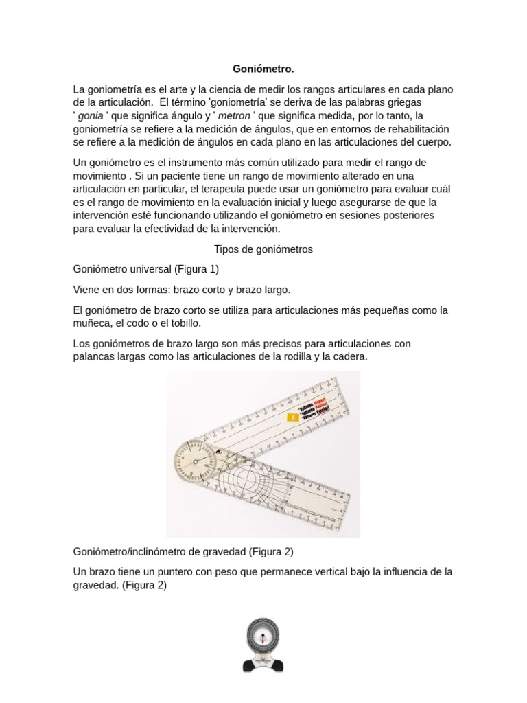 Goniómetro | PDF