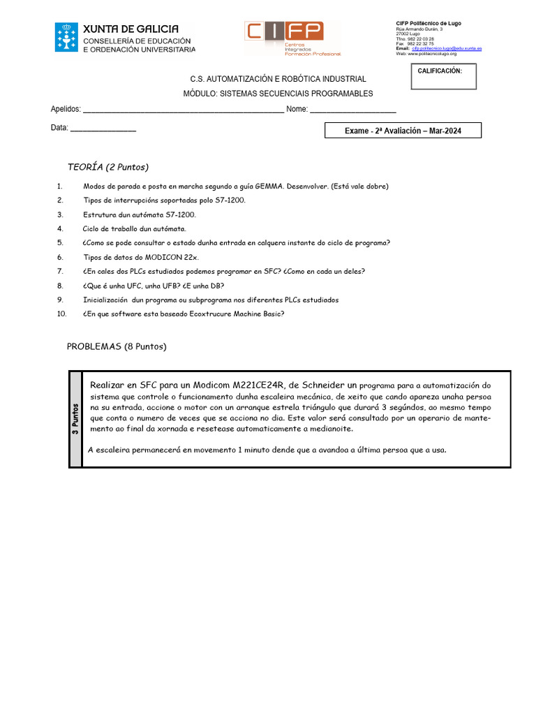 Exame 2 Aval 2024 - SSP | PDF