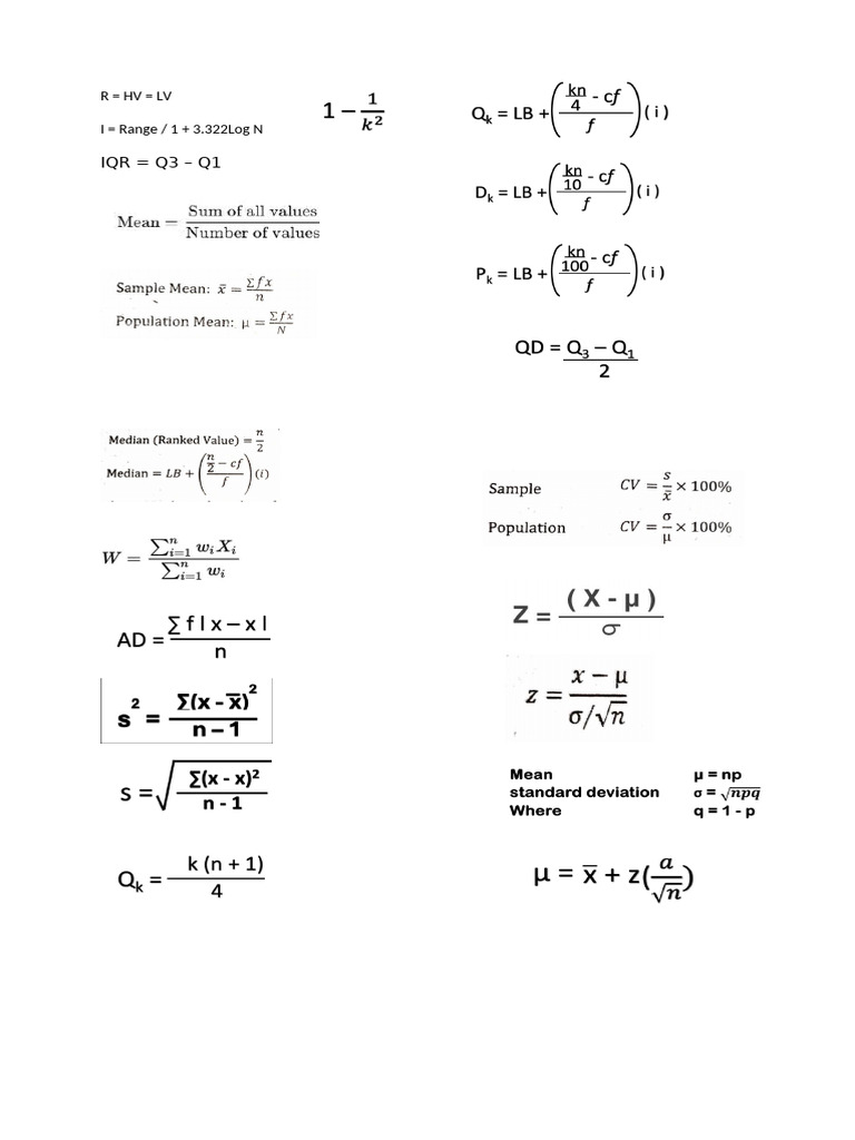 Formulas | PDF