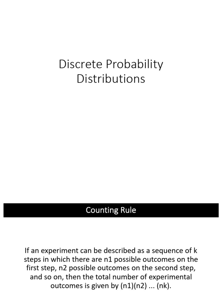 Discrete Probability Distributions Explained | PDF | Probability ...