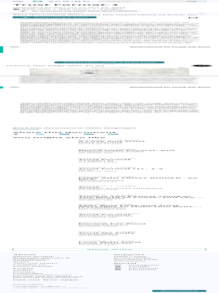 Trust Format-1 PDF Love | PDF