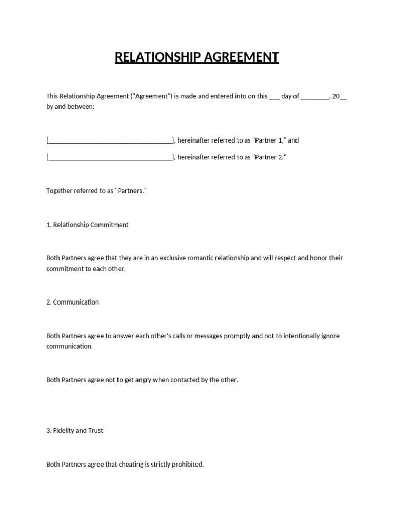 Relationship Agreement Template | PDF