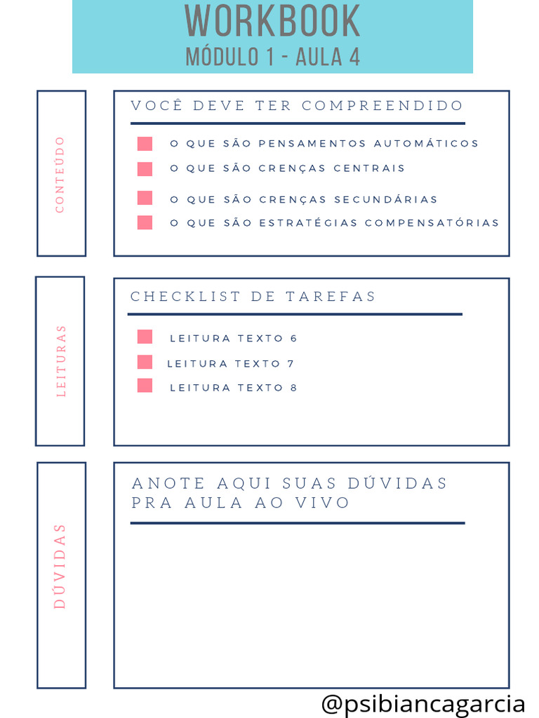 Workbook Do Módulo 1 Aula 4 | PDF