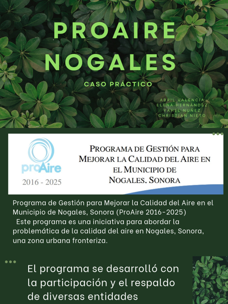 ProAire Nogales | PDF | La contaminación del aire | Contaminación