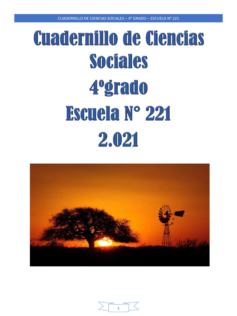 Cuadernillo Cs Sociales 2021 | PDF