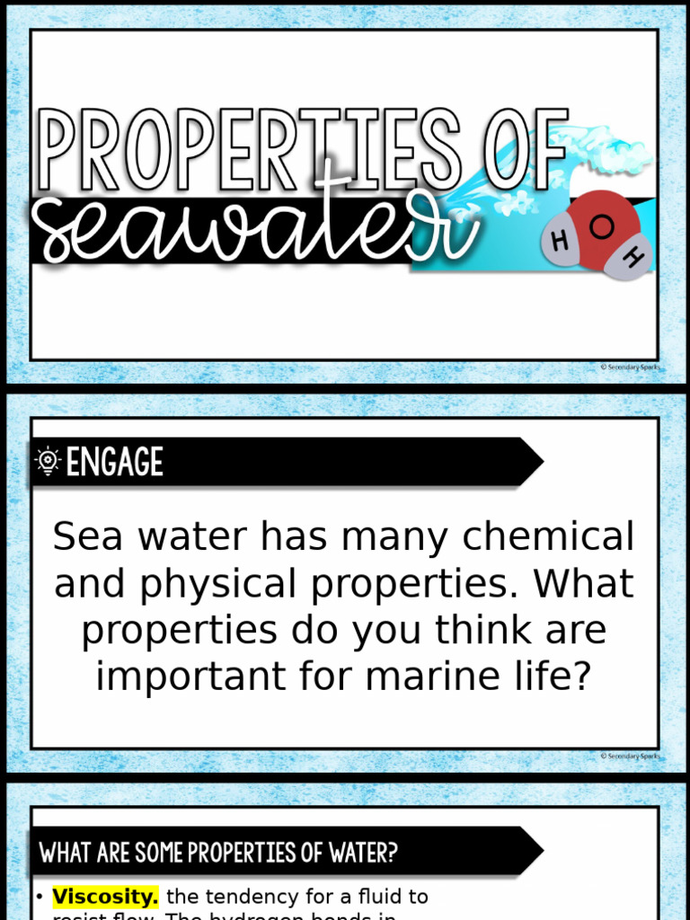 Properties+of+Seawater+PPT+Edited+USE+THIS | PDF | Water | Oceans