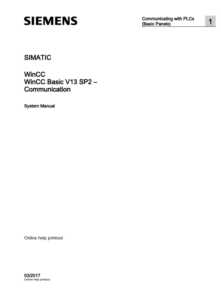 WCC Basic v13 Sp2 Komm Enus En-Us | PDF | Programmable Logic Controller | Computer Network