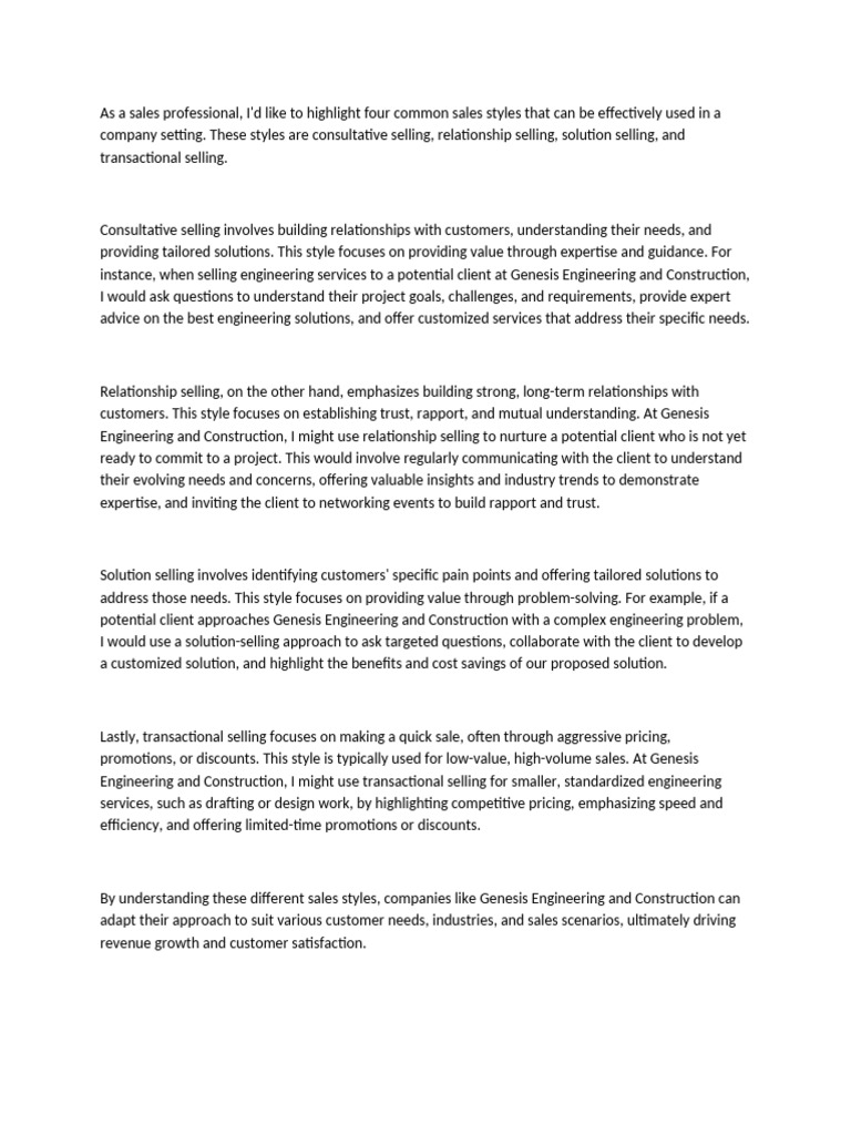 Professional Selling Prac | PDF | Sales | Pricing