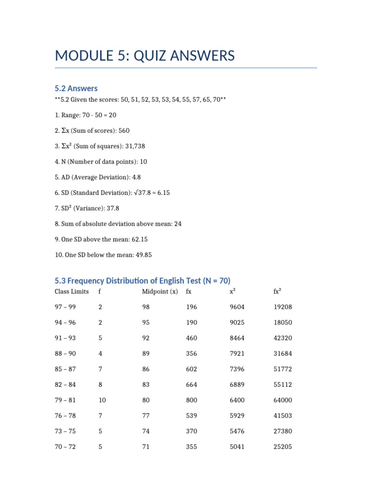Module 5 Quiz Answers-1 | PDF