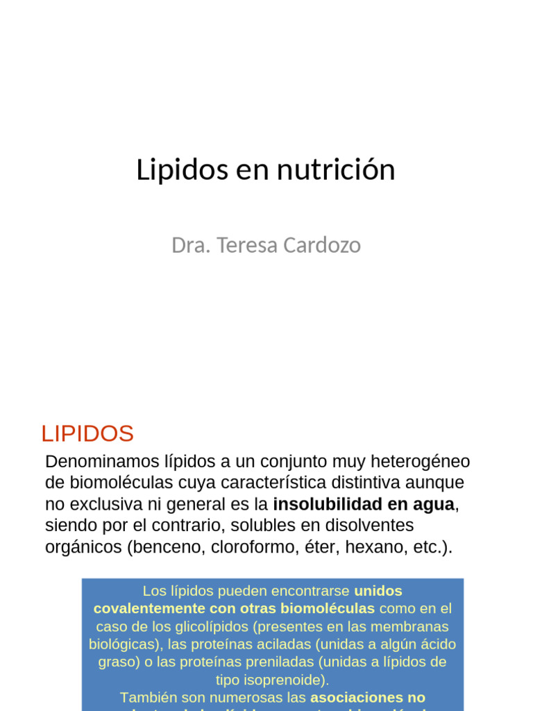 Lipidos en Nutrición | PDF | Lipoproteínas de baja densidad | Biosíntesis