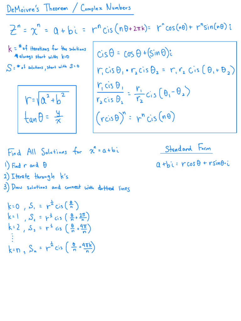 Demoivre’s Theorem AK - Final Update | PDF | Mathematical Concepts ...