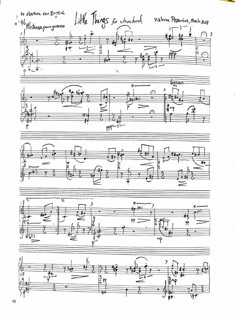 Wilma Pistorius (1991), Little Things | PDF