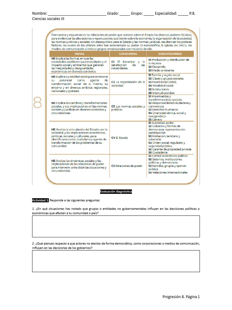 Progresión8. El Estado y los poderes fácticos | PDF | Gobierno ...