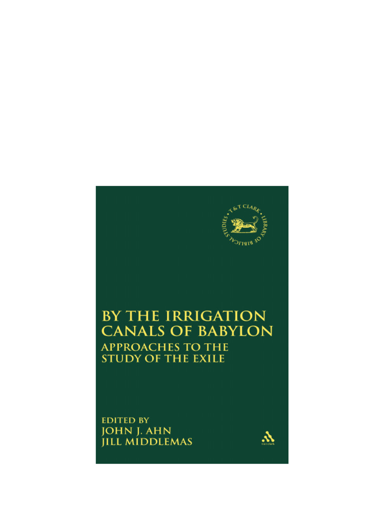 By the Irrigation Canals of Babylon Approaches to the Study of the Exile 1st Edition John J. Ahn ...