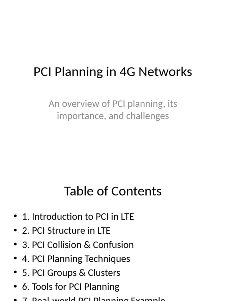 PCI_Planning_4G | PDF