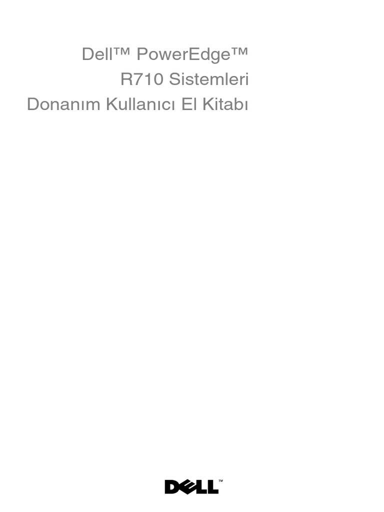 All-products Esuprt Ser Stor Net Esuprt Poweredge Poweredge-r710 Owner's Manual Tr-tr | PDF