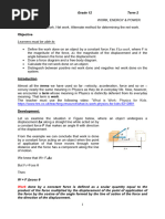 Grade 12 Work, Energy and Power Notes Summarized | PDF | Force ...