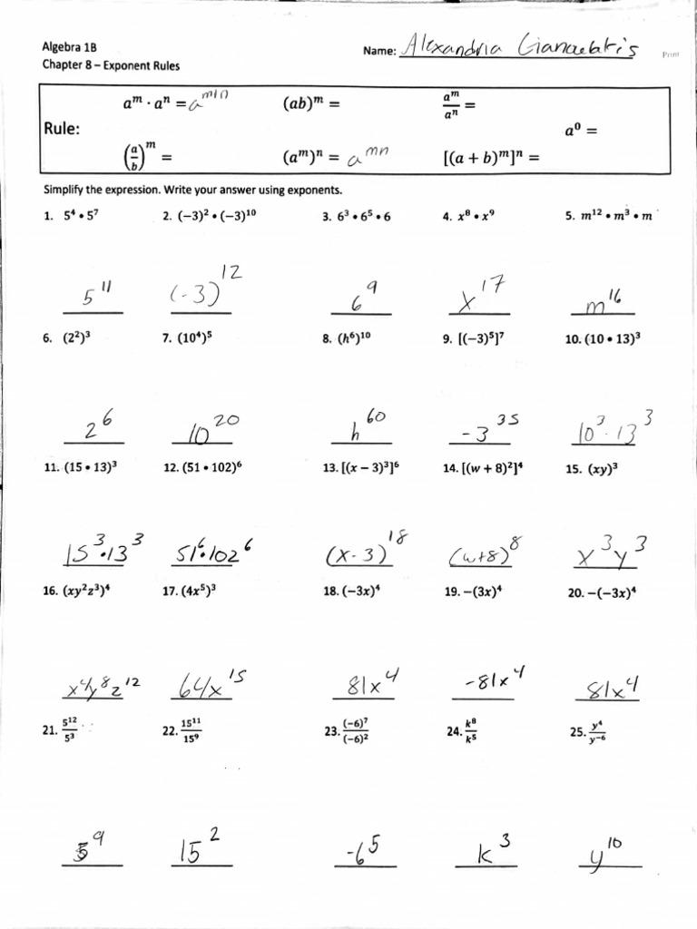 Unit 4 Lesson 1 Product and Quotient rules | PDF | Mathematics | Algebra
