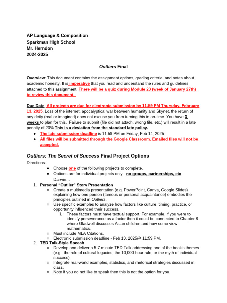 Outliers - Final Presentation | PDF