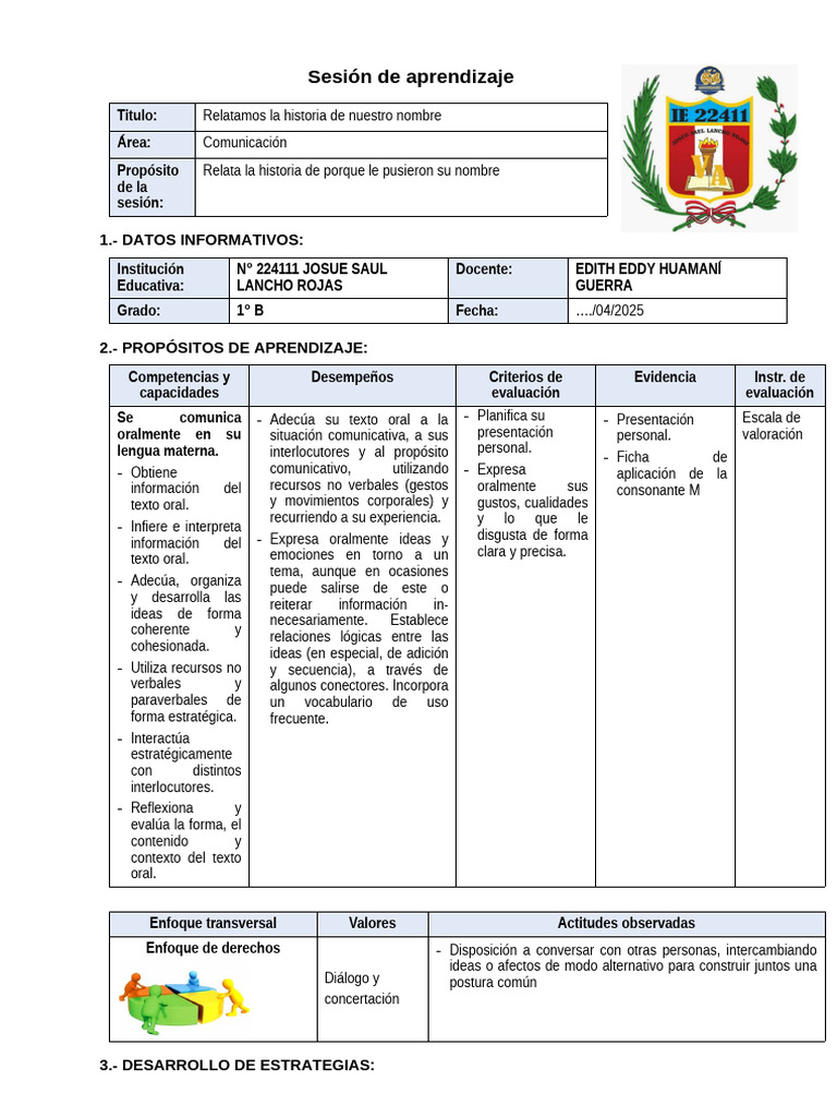 LA HISTORIA DE MI NOMBRE | PDF | Aprendizaje | Lingüística