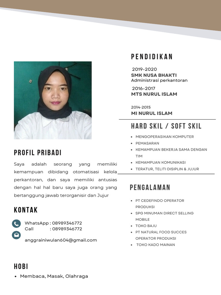 Profil Wulan Anggraini | PDF