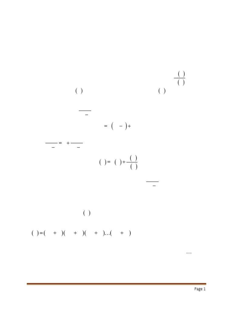 Partial Fraction For MTH 201 | PDF | Mathematical Concepts | Arithmetic