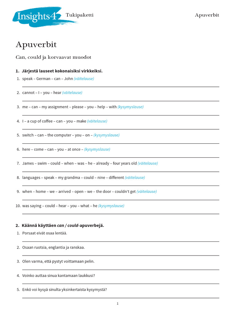 IN4 1 Apuverbit | PDF