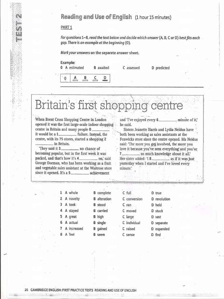 First Practice Test 2 (Oup) | PDF