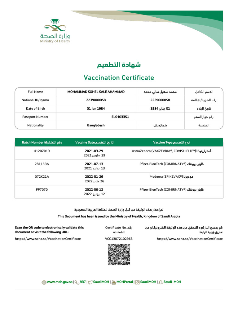 Sehaty Cert 2024 05 06 12.04.50PM | PDF | Global Health | Viral ...
