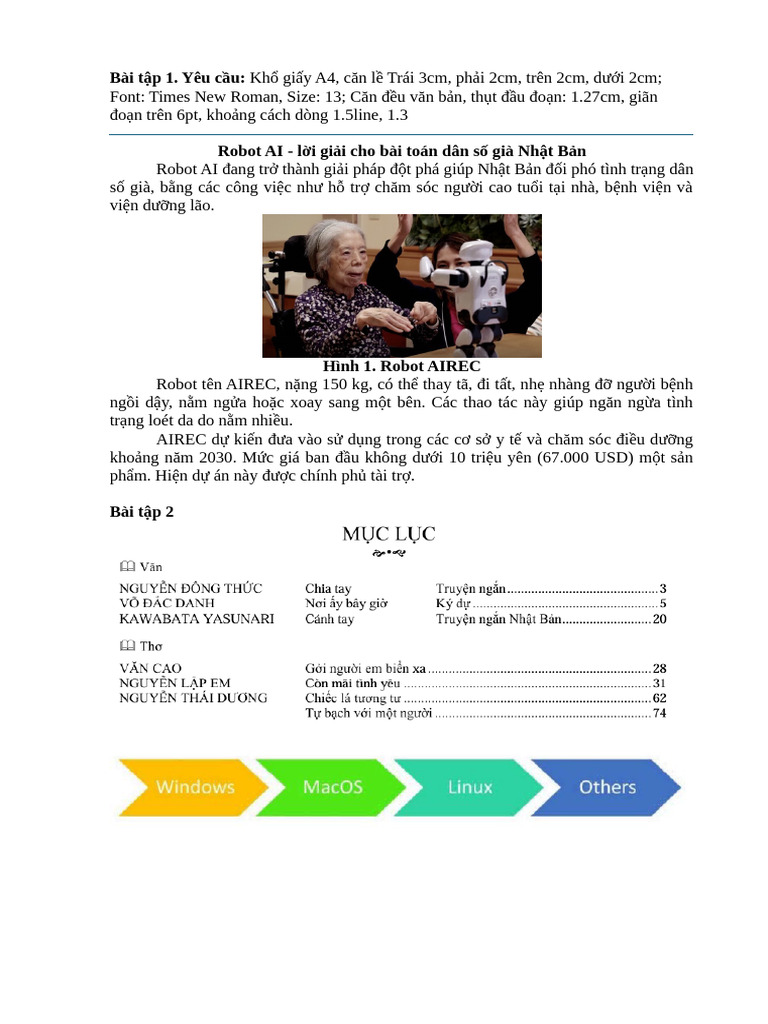 BaiTap-MSWORD 2 | PDF